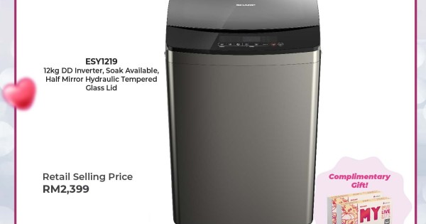 SHARP 12kg Full Auto Washing Machine, ESY1219